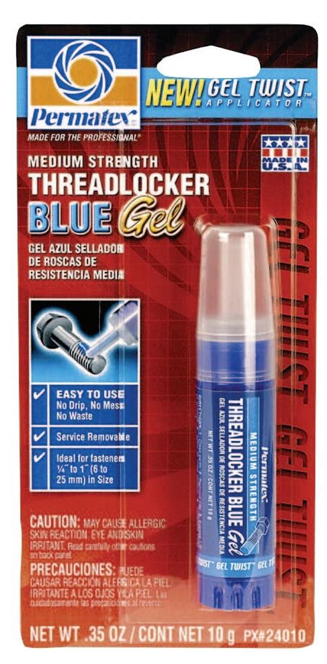 Permatex Medium Strength Blue Threadlockers 10ml 1 In Thread Blue