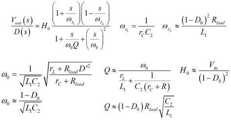 Control Transfer Function Of A Boost Converter Electrical