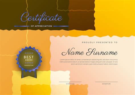 Premium Vector Modern Elegant Colorful Diploma Certificate Template