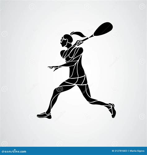 Squash Player Silhouettes Vector Illustration 4850658