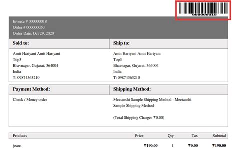 how to create barcode and add it in magento 2 invoice pdf