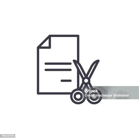 분쇄 문서 선형 아이콘 개념입니다 분쇄 문서 라인 벡터 기호 상징 그림 갈기갈기 찢어진에 대한 스톡 벡터 아트 및 기타 이미지 갈기갈기 찢어진 개념 검은색 Istock