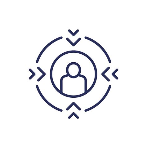Premium Vector Focus On Client Icon Customer Centricity Line Vector