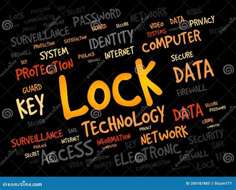 LOCK Word Cloud Stock Illustration Illustration Of Concept