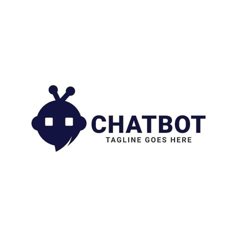 Chat Bot Logo Design Virtueller Assistent Bot Symbol Roboterkopf Mit Sprechblasen Chat Bot Kunde