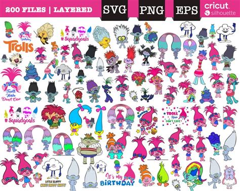 Trolls Poppy Svg Bundle Trolls Svg Troll Svg Poppy Svg Trolls Clipart Svg Files For