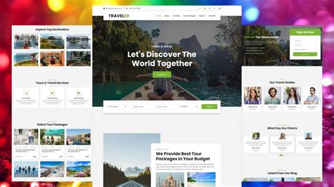 Tour and Travel Website Template Design Free Download - FreeWebsiteCreate
