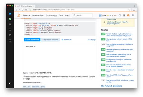 Html Select Border Color Stack Overflow