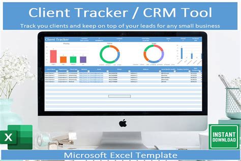 Client Tracker Crm Spreadsheet Graphic By Veritastemplates · Creative
