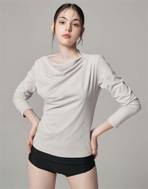 샬롯 드레이프 보트넥 래쉬가드 Cream 감도 깊은 취향 셀렉트샵 29cm