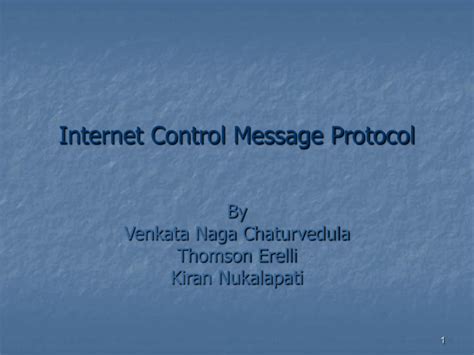 Internet Control Message Protocol