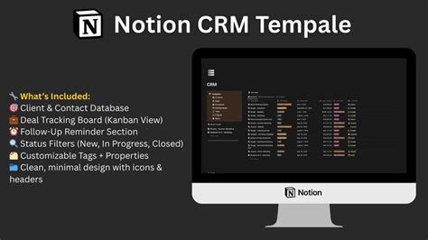 The Bearded Crm A Clean Minimalist Notion Crm To Track Clients Leads And Deals