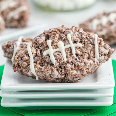 Football Rice Krispie Treats Desserts On A Dime