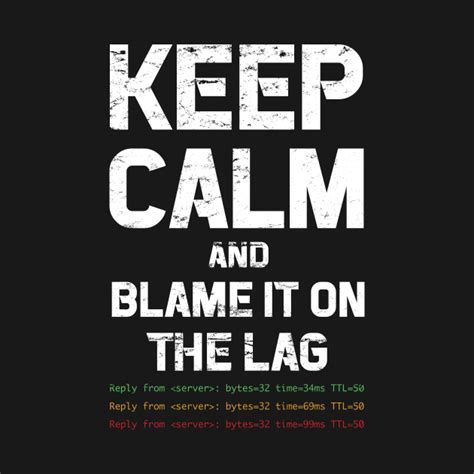 Keep Calm And Blame It On The Lag Gamer T Shirt TeePublic