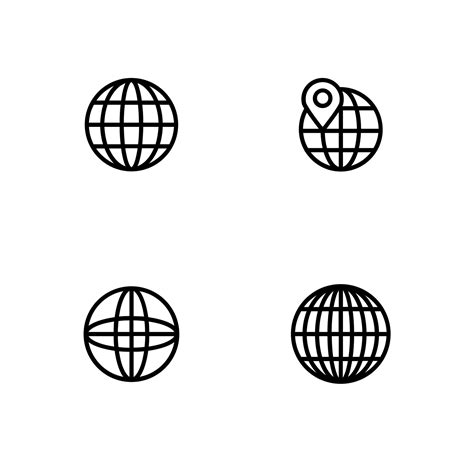 Globe Icon Set Internet Icon Set Vector Logo Illustration 29821906 Vector Art At Vecteezy