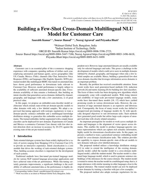 pdf building a few shot cross domain multilingual nlu model for