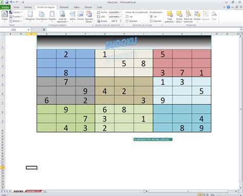 tecnologia avazada sudoku excel