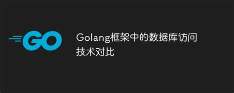Golang框架中的数据库访问技术对比 叮当号