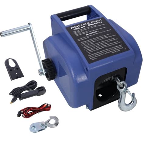 12v trailer winch reversible electric winch for boats up to 6000 lbs
