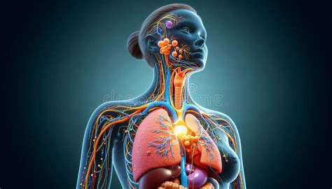Human Anatomy With Systemic Overview Illustration Stock Illustration