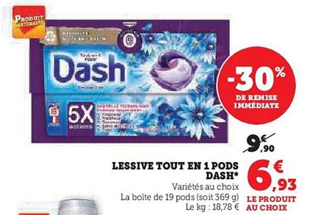 Promo Lessive Tout En 1 Pods Dash Chez Hyper U Icatalogue Fr