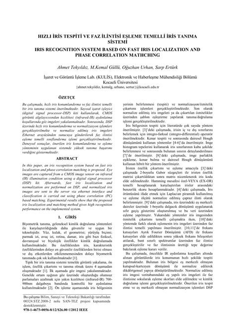 Pdf Iris Recognition System Based On Fast Iris Localization And Phase Correlation Mathching
