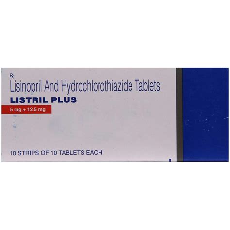 Listril Plus Tablet Treat Hypertension And Lower Bp Fast