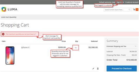 Magento 2 Limit Cart Quantity Set Minmax Cart Quantity