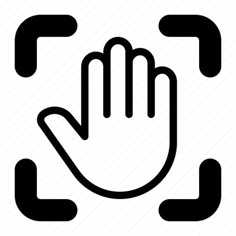Hand Stop Minimalist Warning Signage Safety Communication Icon