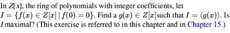 solved in zx] the ring of polynomials with integer