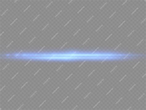 광선 플래시 파란색 수평 렌즈 플레어 팩 레이저 광선 광선 속도 라인 아름다운 플레어 벡터 프리미엄 벡터