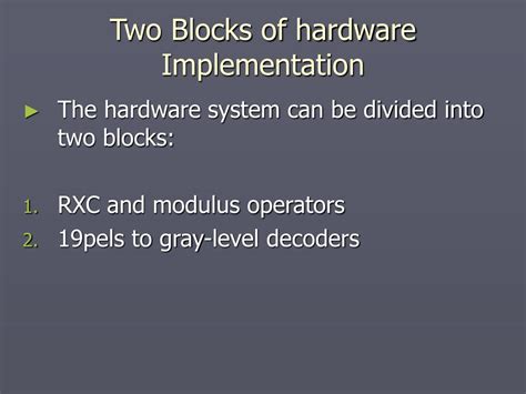 Ppt A Parallel Algorithm For Hardware Implementation Of Inverse