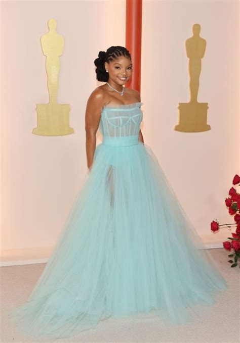 Halle Bailey Oscars 2023 Red Carpet CelebMafia