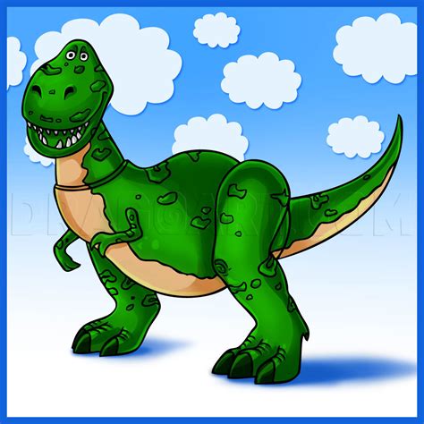 Learn How To Draw Rex From Toy Story Toy Story Step By