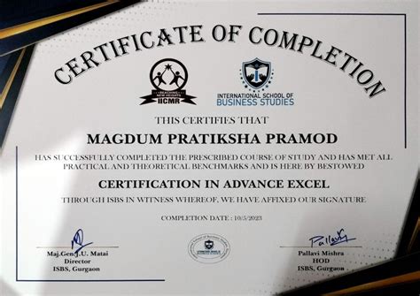 Earned Advanced Excel With Data Analysis Skills Pratiksha Magdum
