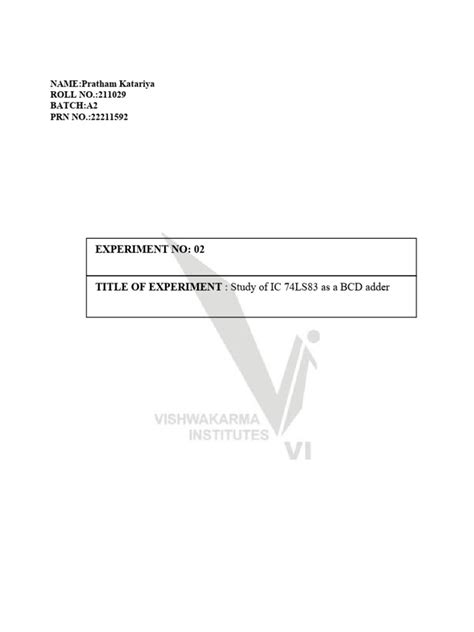 A 29 Pratham Katariya Dsd Exp 2 Pdf Binary Coded Decimal