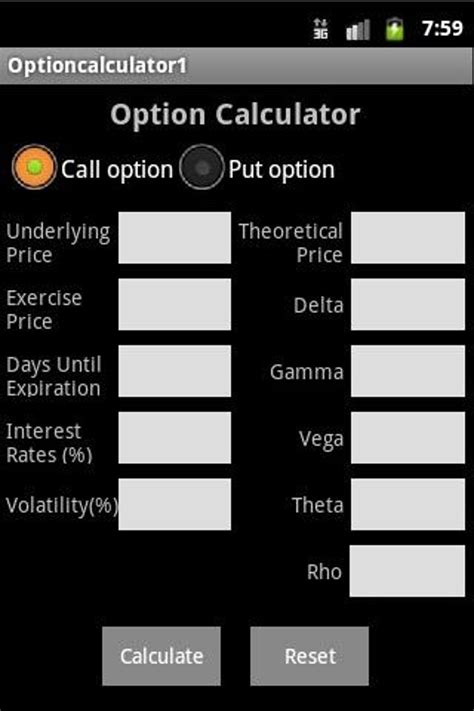 option calculator apk for android download