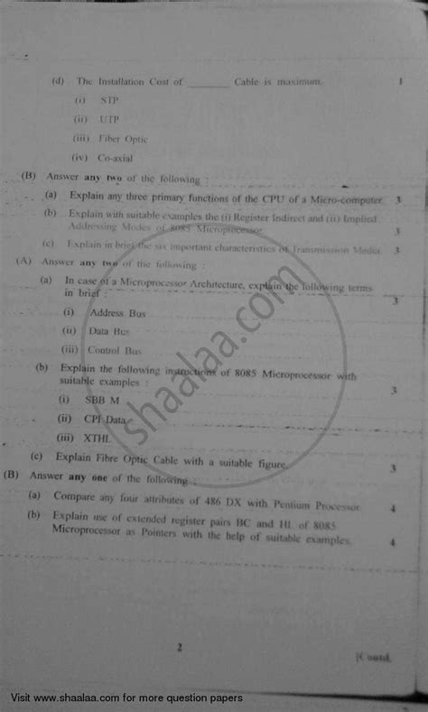 Computer Science 2 2011 2012 Hsc Science Computer Science 12th Standard Board Exam Question