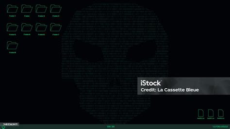 Interface De Bureau De Hacker Et De Programmeur Fenêtre De Code Et Dossiers Interface
