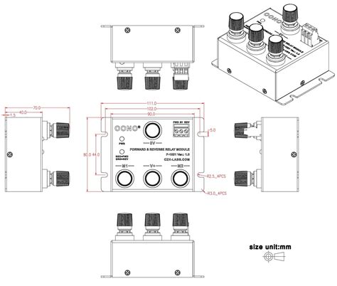 Oono 50 Amp Forward And Reverse Relay Module User Manual