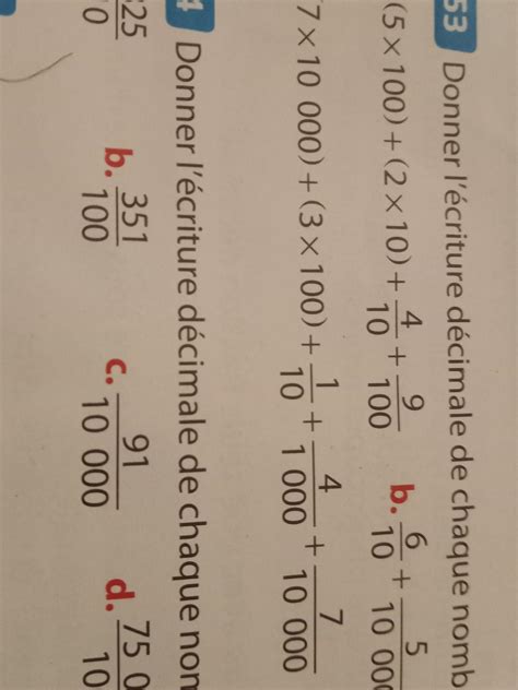 Bonjour Je Suis En 6eme Vous Pouvez Maider Pour Lexercice 53p18 Maths