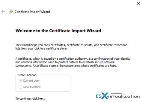 how to stop the self signed cert warning when connecting to vcenter