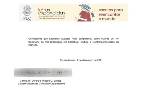 Certificadoletex2021 Leonardo Rifeli Pdf