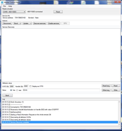 No Services Discovery With Master Control Panel On Android 50 Nordic