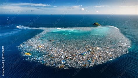 Huge Island Of Plastic Waste In The Ocean Known As The Great Pacific