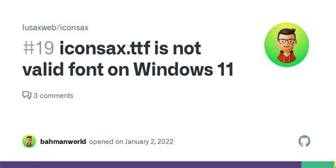 Iconsax Ttf Is Not Valid Font On Windows 11 · Issue 19 · Lusaxweb Iconsax · Github