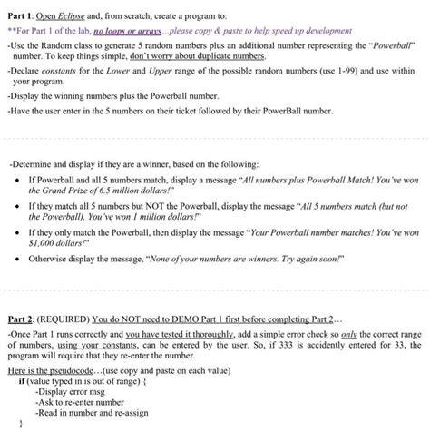 Solved Part Open Eclipse And From Scratch Create A Chegg