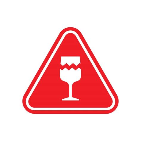 Sticker Fragile Handle With Care Warning Label Fragile Label With Broken Glass Symbol