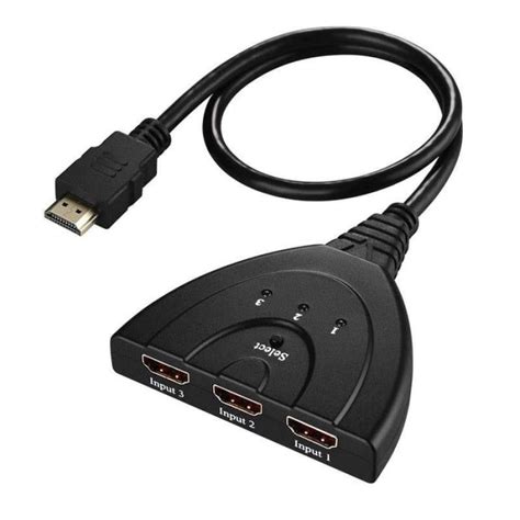 Kabel HDMI Switcher 3 Port HDMI Switch Kabel HDMI Switch 3 Input 1 Output Jadi Store