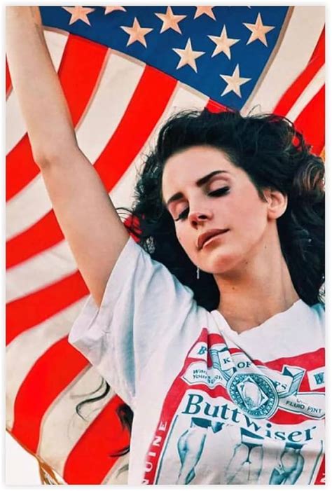 Lana Del Rey American Flag Poster Lana Del Rey Poster Wallpaper Decor